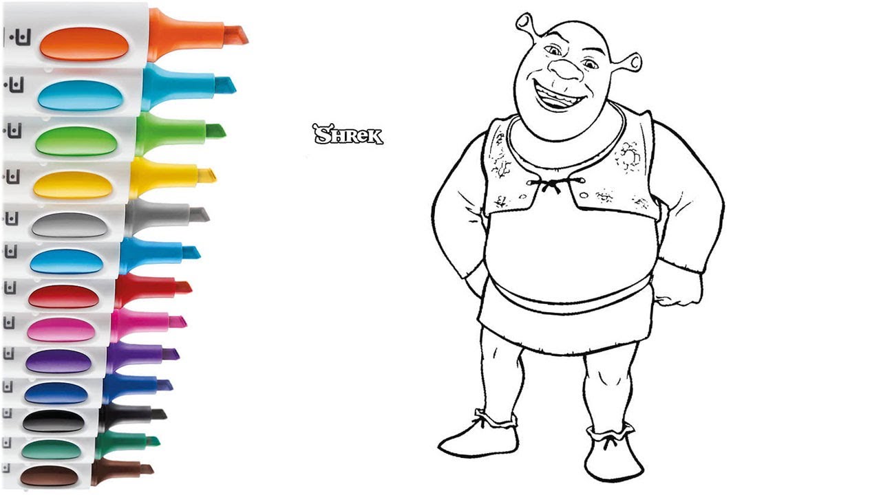 Painting and Coloring for Kids - Shrek #how to draw a festival ...