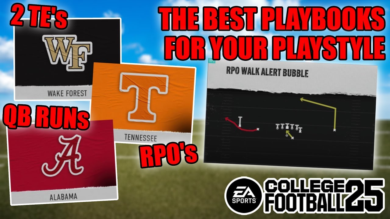 The BEST Playbooks for Your Play Style - College Football 25 - YouTube