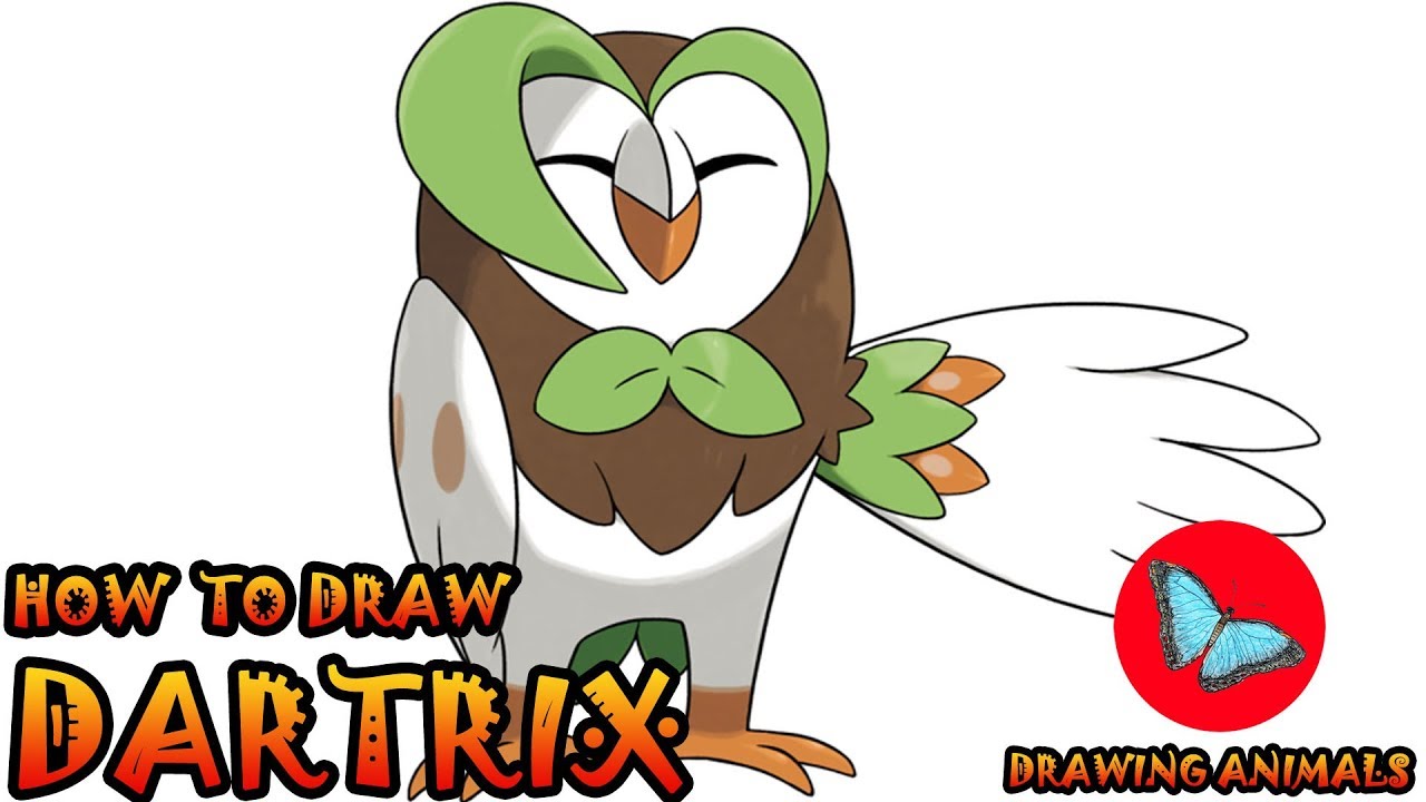 How To Draw Dartrix Pokemon | Drawing Animals - YouTube