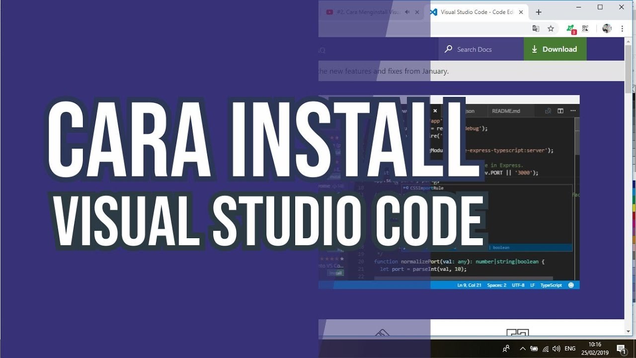 CARA INSTALL VISUAL STUDIO CODE - YouTube