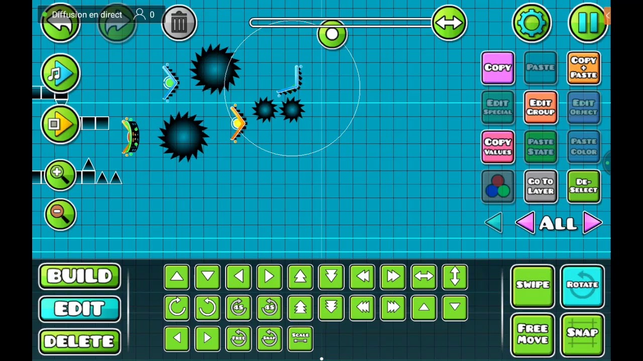 Building a layout for dashty |Geometry dash live (fr) - YouTube