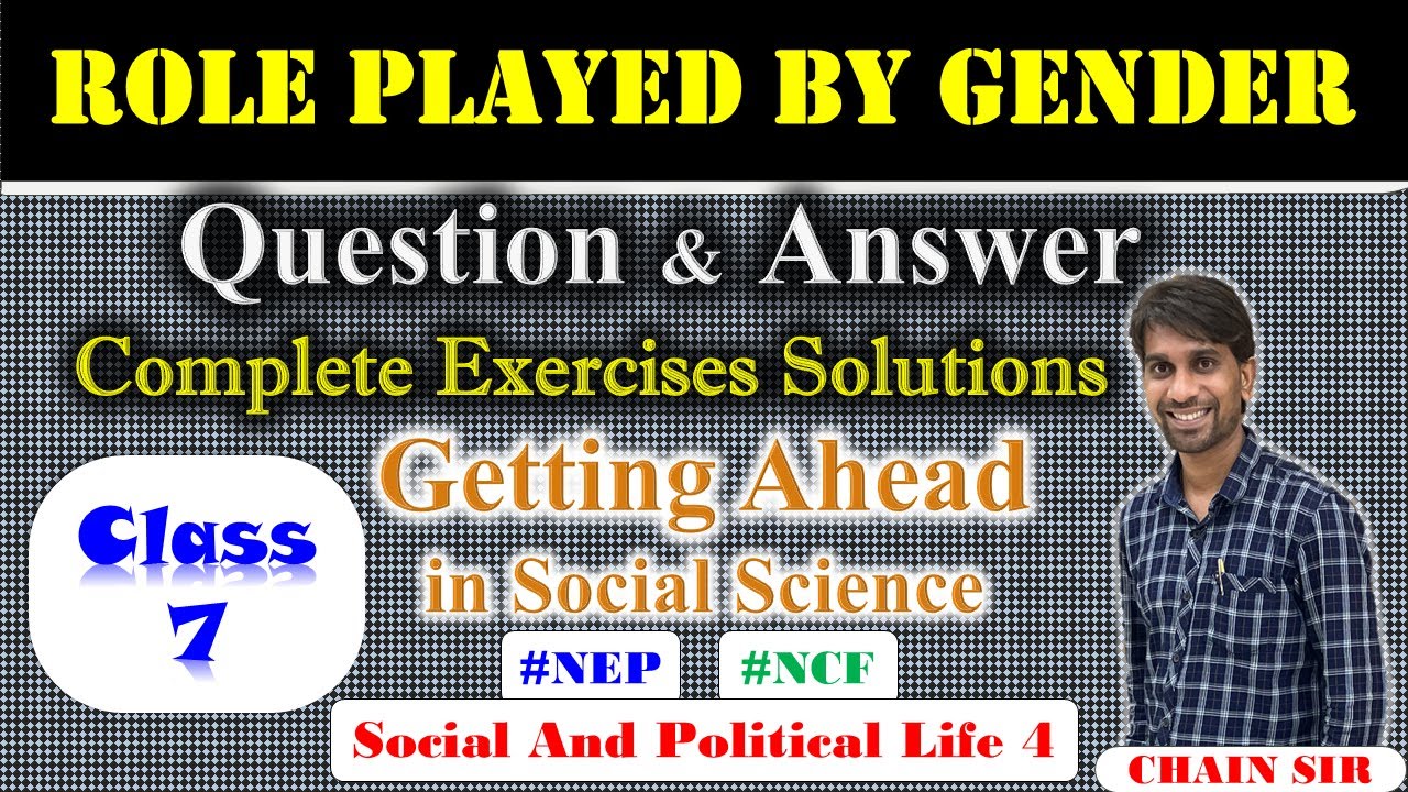 Class 7 Social And Political Life Unit 4 Role Played by Gender Question ...