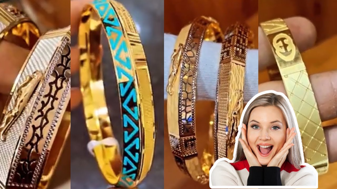 gold gents kada design / men gold kada design light weight / punjabi ...