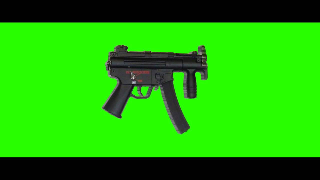 COD7 Black Ops MP5K Machine Gun Animation Green Screen - YouTube