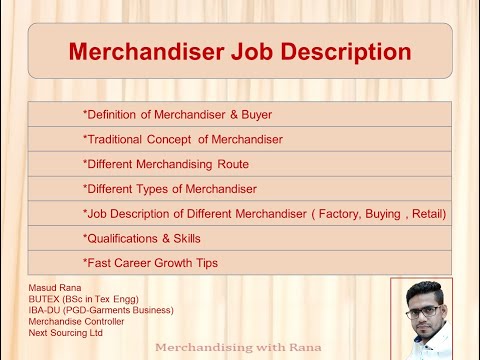 Merchandiser Job Description | Merchandising activities | Merchandiser ...
