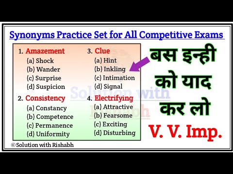 Most Important Synonyms for All Competitive Exams | Synonyms in English ...