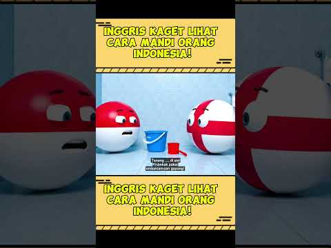 Inggris Kaget Lihat Cara Mandi Orang indo #indonesia #english #countryballs #lucu #funny #shorts