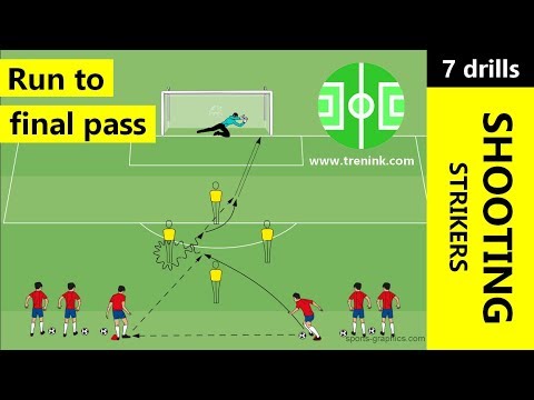 Run to final pass | football/soccer shooting practice and finishing for ...