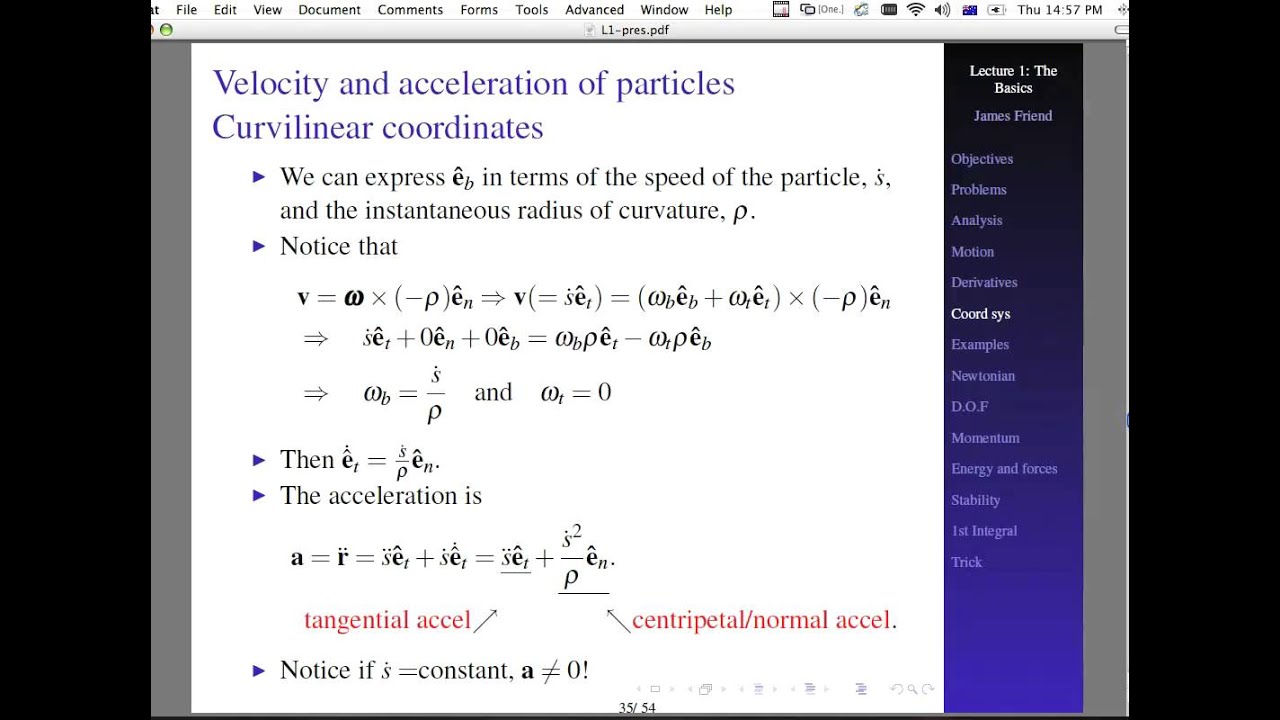 Undergraduate Engineering Advanced Dynamics Lecture 1 part 3 - YouTube