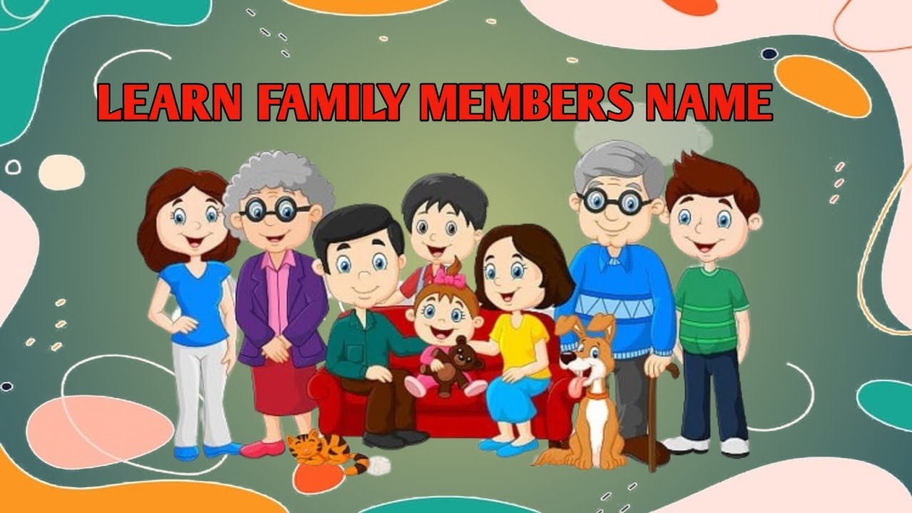 Family Members Name | Family Members Name In english | Learning video ...