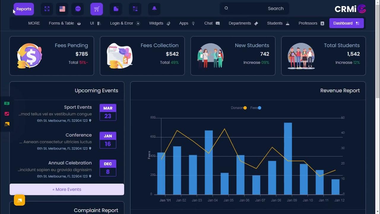 UniversitySchool Dashboard Bootstrap 5 Admin Template with Dark RTL ...