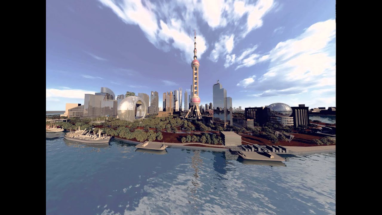 Shanghai city model 3D model from CGTrader.com - YouTube