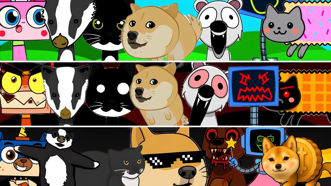 Incredibox Sprunki OC Phase 1 to Phase 3 Doge, Maxwell Cat, Nyan Cat ...