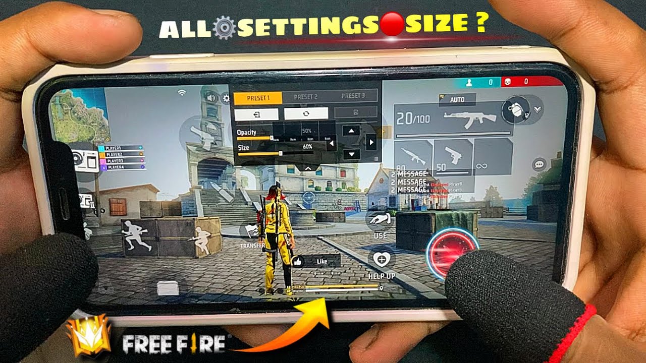 4 Finger Setting ⚙️ Hud 🔴 Size ⚡️Tutorial - YouTube