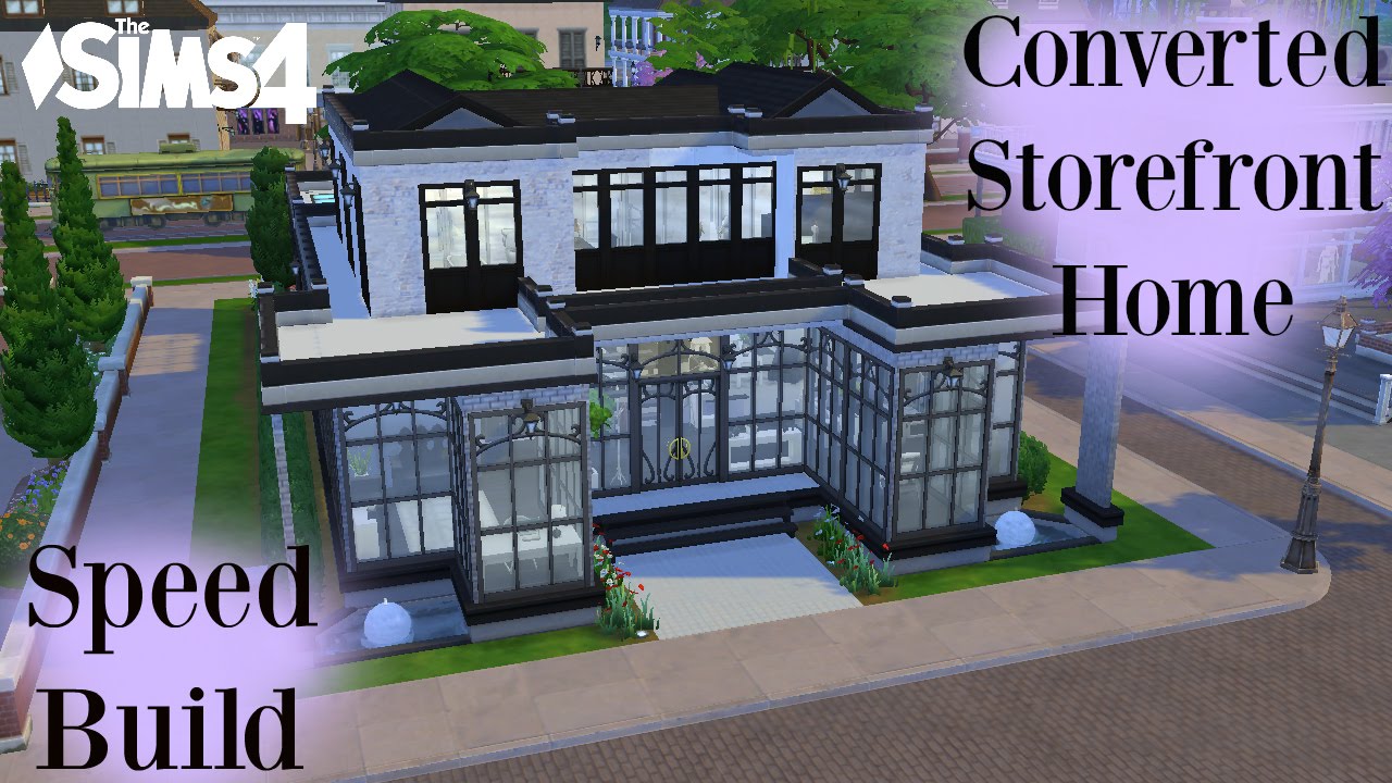 The Sims 4: Speed Build: Converted Storefront Home - YouTube