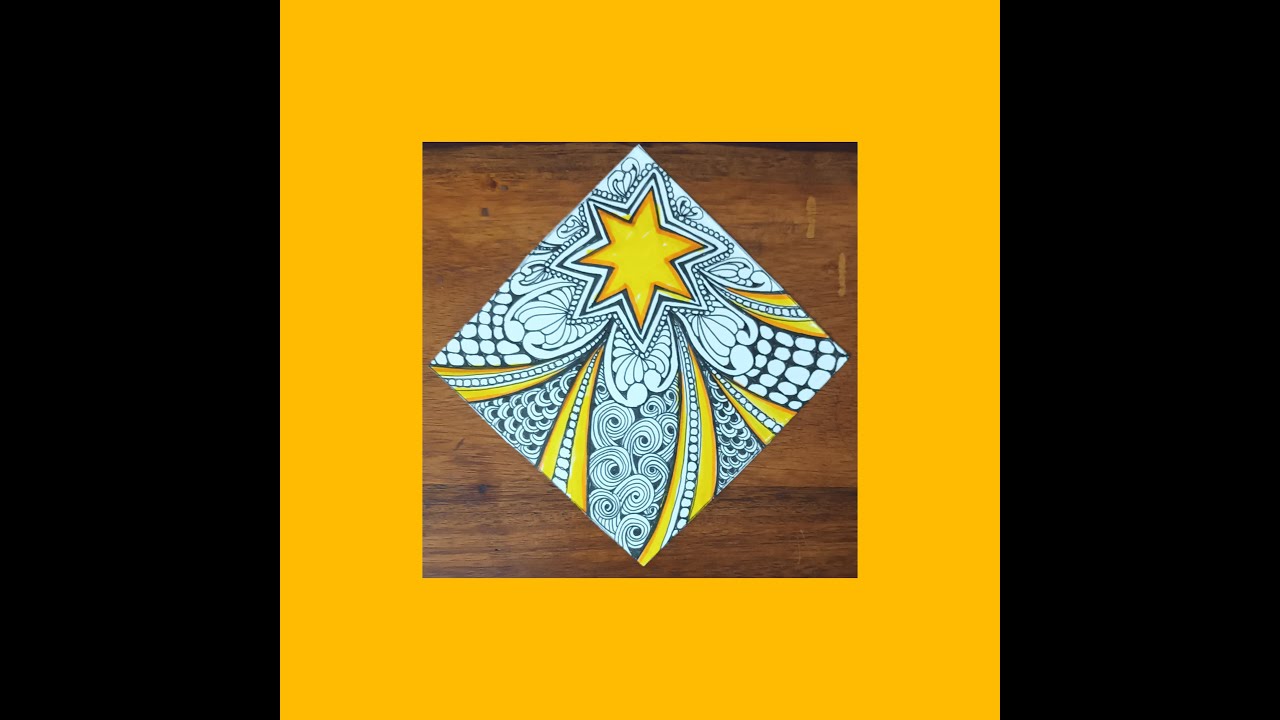 Zenatngle star // Star Zentangle// Christmas zentangle// Merry ...