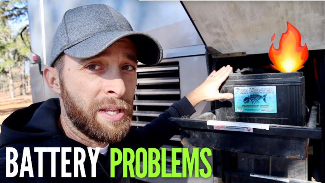 Caught the RV Batteries on Fire 🔥 & Locked Out of the RV! - YouTube