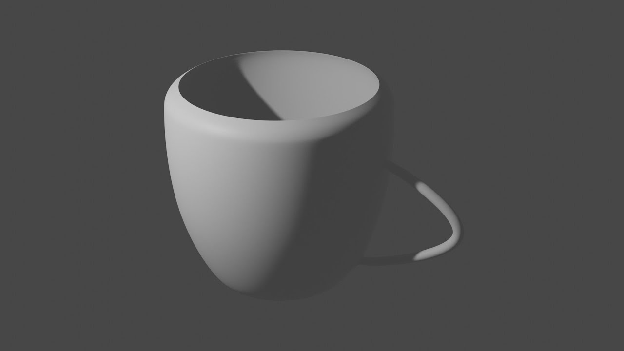 Creating 3D cup model with Blender - YouTube