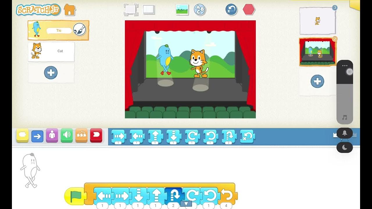 jaishiv scratch jr junior coding project 1 first beginners - YouTube