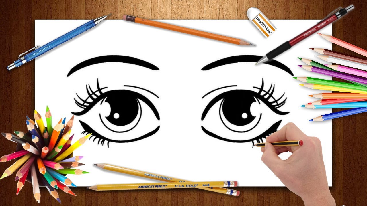 how to draw eyes - Drawing eyes - Drawing tutorial - YouTube