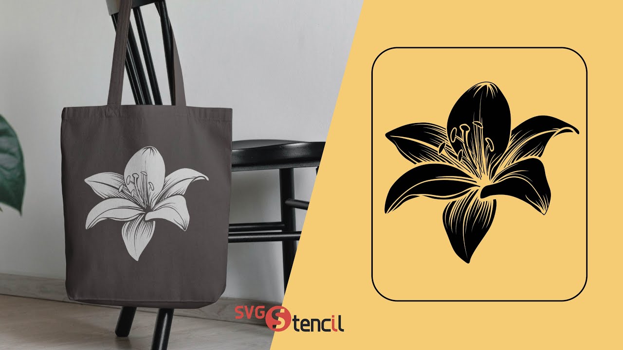Stargazer lily svg - SVGStencil - YouTube