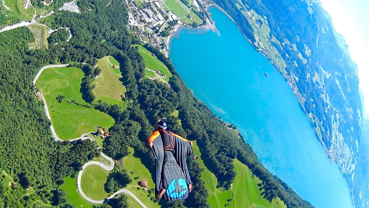 Mesut Turan - Walenstadt Wingsuit BASE jump - YouTube