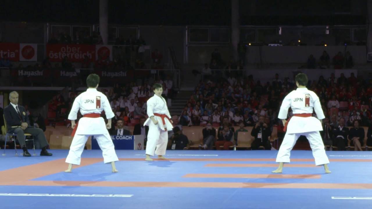 Highlights of the gold medal quest of Female Team Kata at Karate World ...
