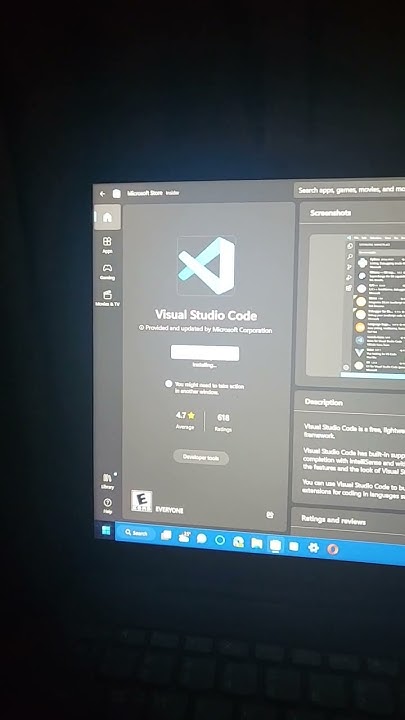 Downloading Visual Studio Code from Microsoft Store on a Gaming laptop - YouTube