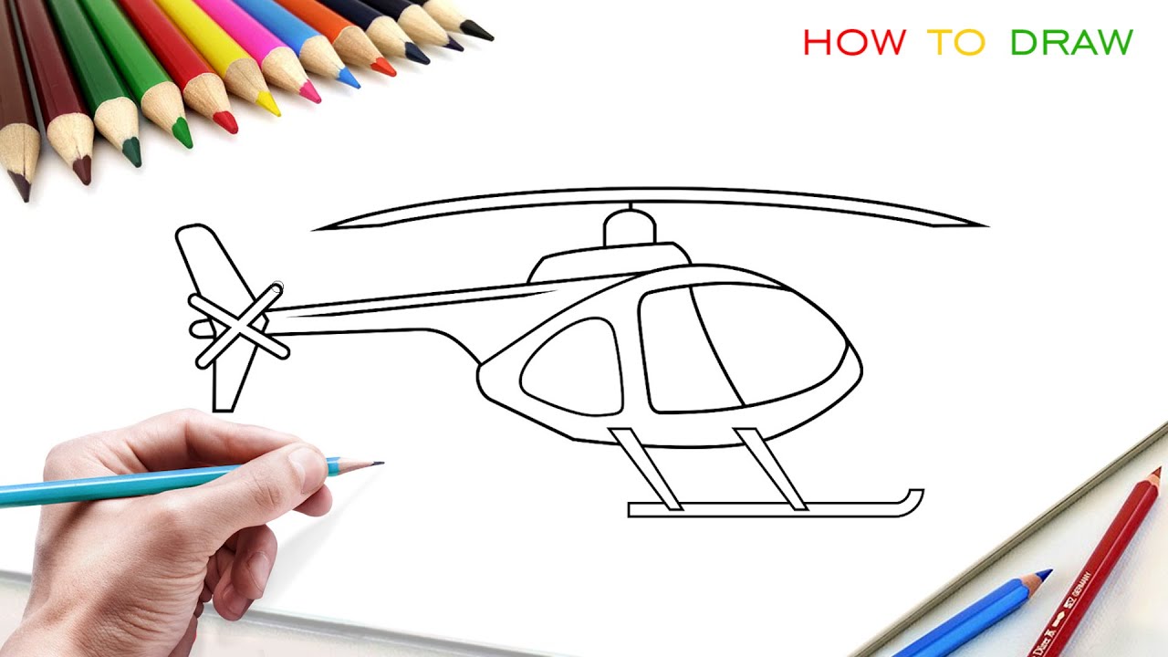 How to draw helicopters easy and cool for kids || draw - YouTube