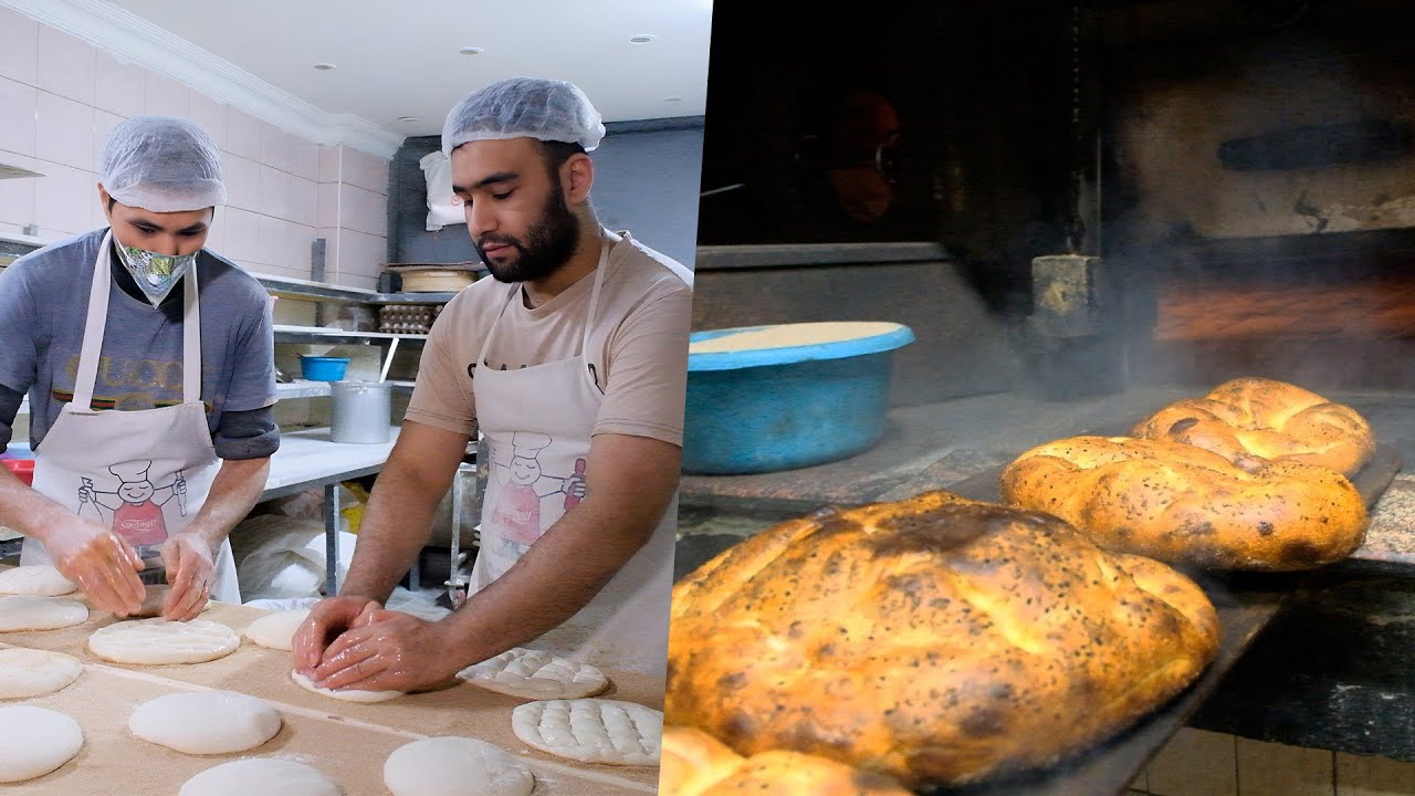 20,000 pita bread a day? Traditional Turkish bread recipe! How to make ...