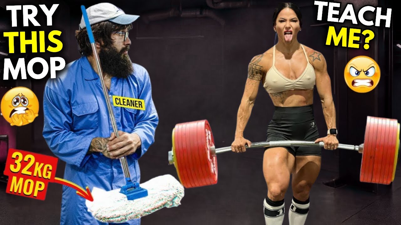 Gym Prank Gone Heavy !Anatoly Lifts 32kg Mop as Cleaner ! Anatoly Gym ...