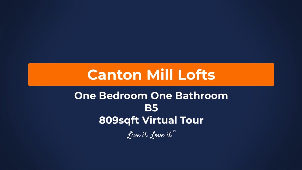 Georgia Apartments Canton Mill Lofts B5 809sqft Virtual Tour - YouTube