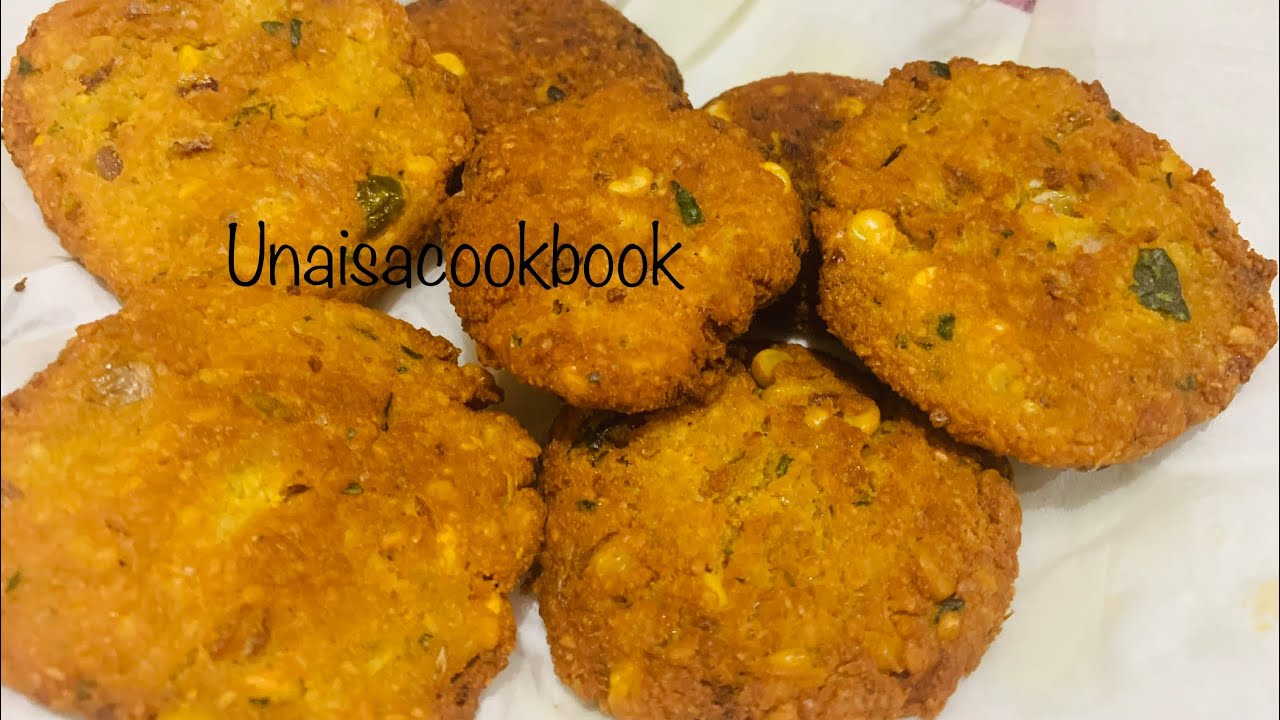 Parippu vada | chattambade | easy n crispy snack recipe with very few ...