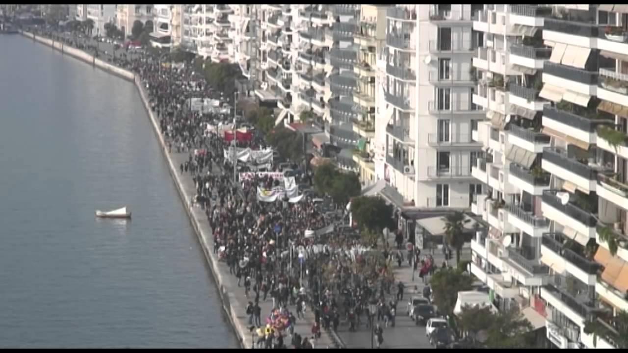πορεια κατα μεταλλειων χρυσου Θεσσαλονικη 24 11 2012 - YouTube