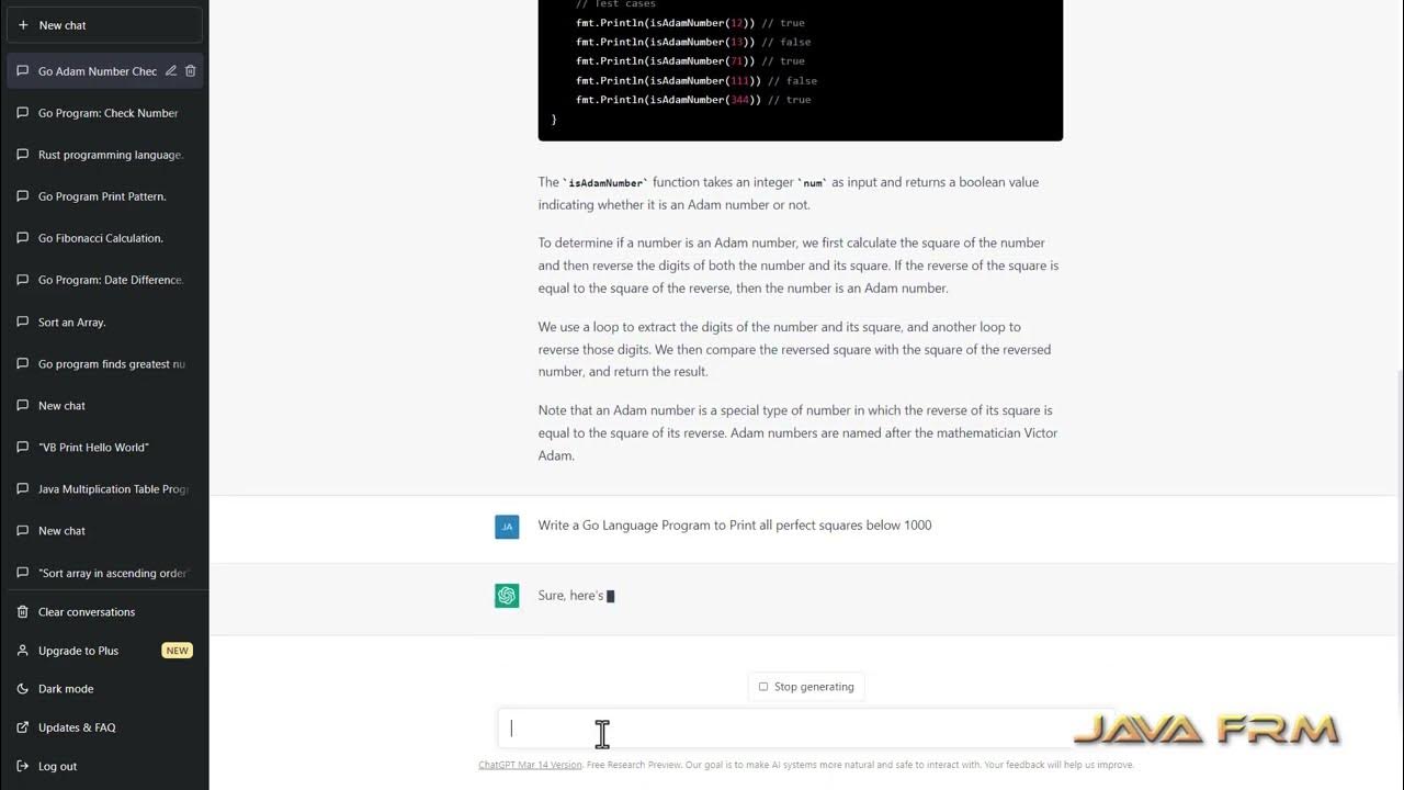 How to Print all perfect squares below 1000 in Golang 1.20 - YouTube