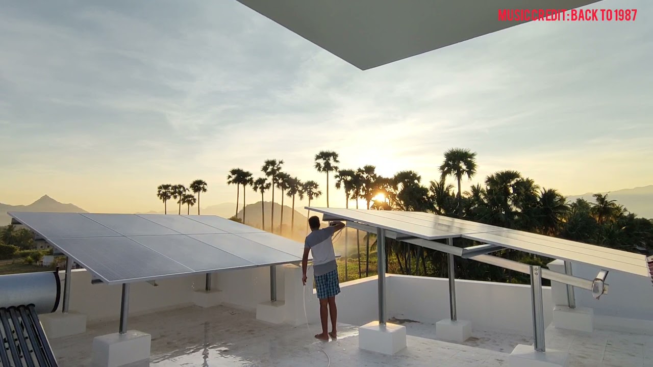 Washing my Solar setup | Pressure washer | Solar Panels Maintenance ...