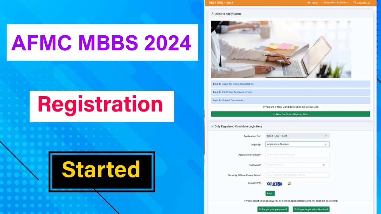 AFMC MBBS 2024 Registration Started | AFMC MBBS Application form ...