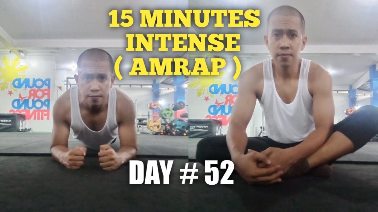 15 MINUTES INTENSE ( AMRAP ) DAY # 52 - YouTube