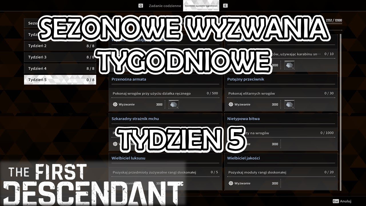 Sezonowe wyzwania tygodniowe - tydzień 5 | The First Descendant - YouTube
