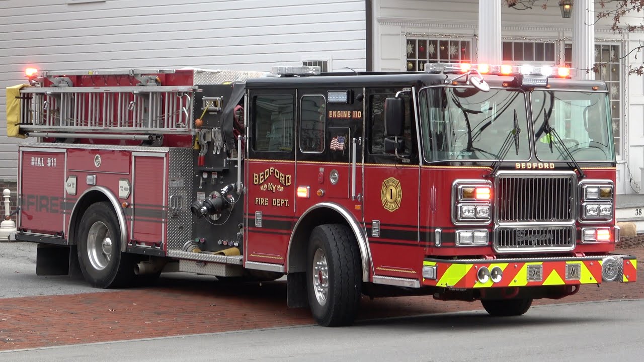 Bedford FD Engine 110 Responding - YouTube