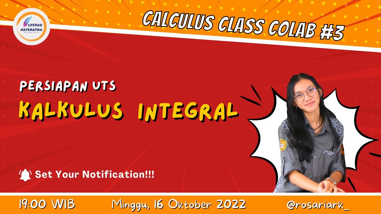 KALKULUS INTEGRAL - CALCULUS CLASS 3 - PERSIAPAN UTS - YouTube
