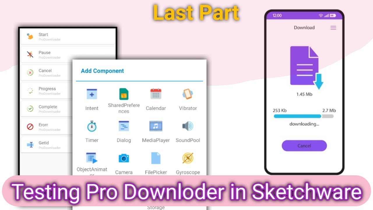 How to use Pro Downloder Component in sketchware full details #part4 - YouTube