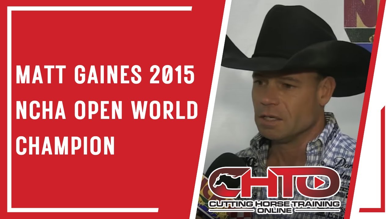 Matt Gaines 2015 NCHA Open World Champion - YouTube