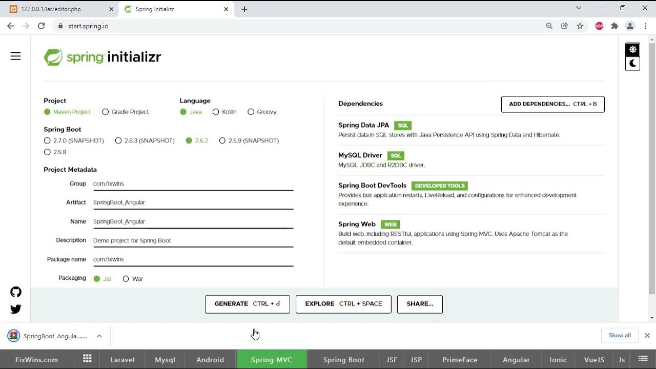 Spring Boot: Creation,Dépendances et Configuration - YouTube