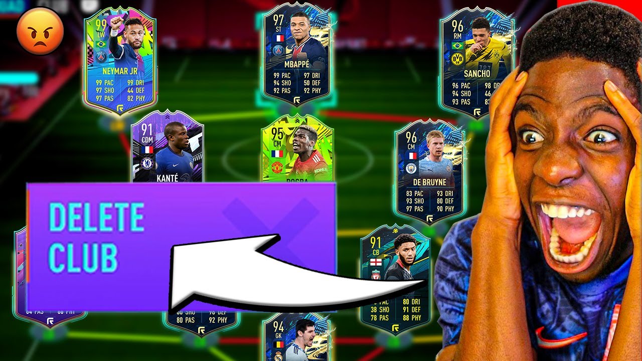 I DELETED SV2'S $2,000,000 ULTIMATE TEAM CLUB ON FIFA 21!😱(RAGE ...