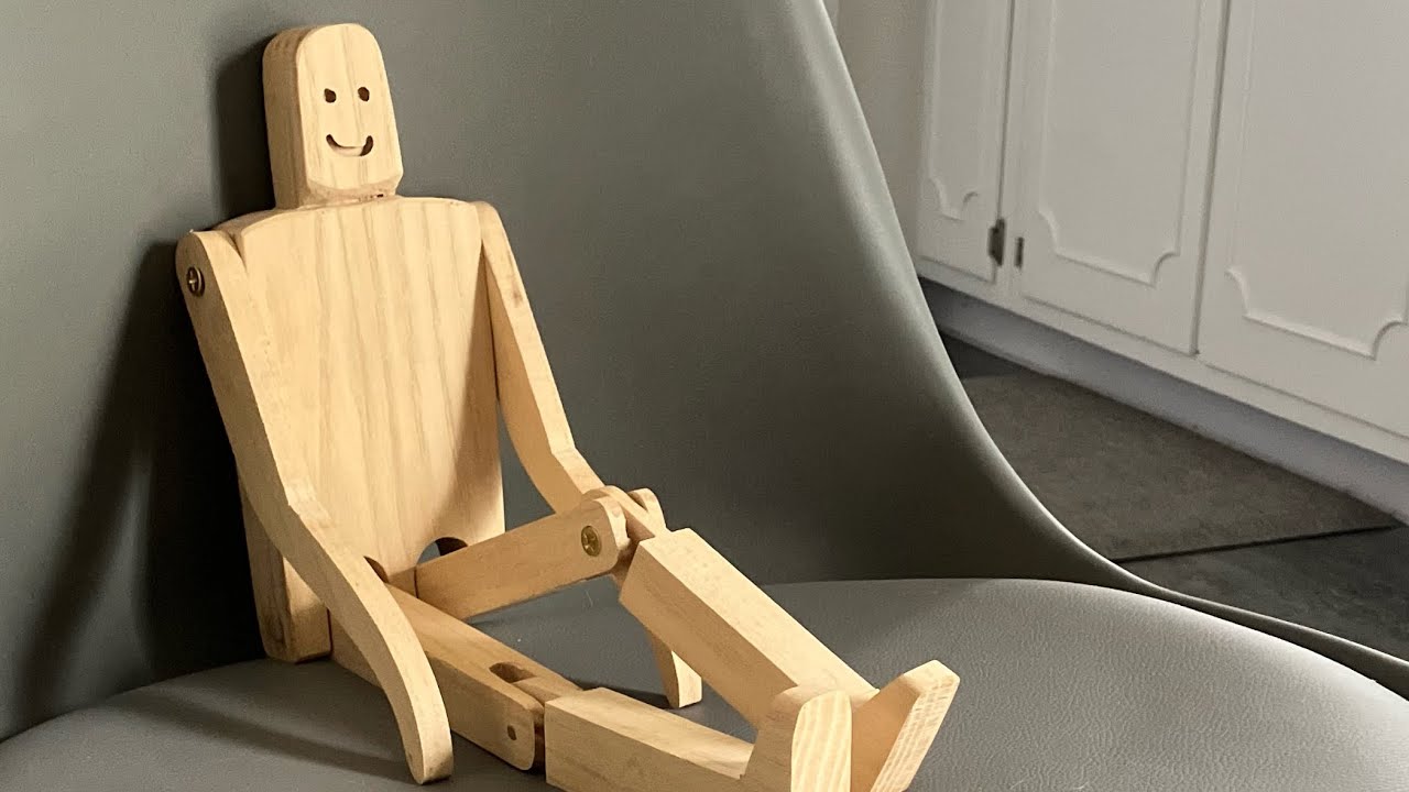 Carver Banjos making a limberjack jig doll folk art live - YouTube