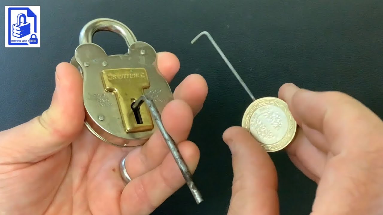 804. Silverline old English lever padlock picked | Similar to Squire ...