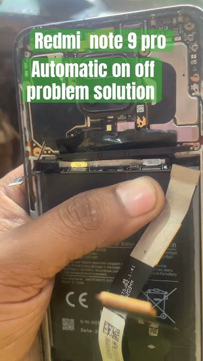 Redmi note 9 Pro, automatic restart problem solution without battery change - YouTube