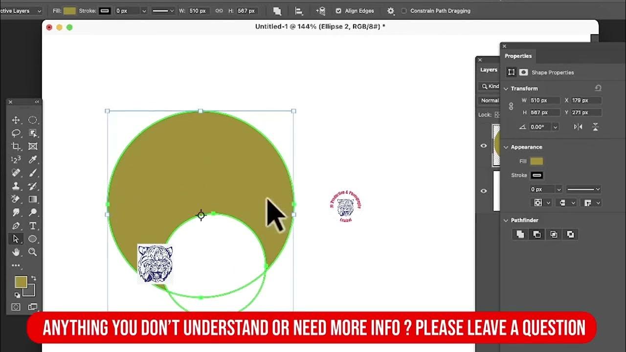COMBINE And SUBTRACT Photoshop Shapes - YouTube