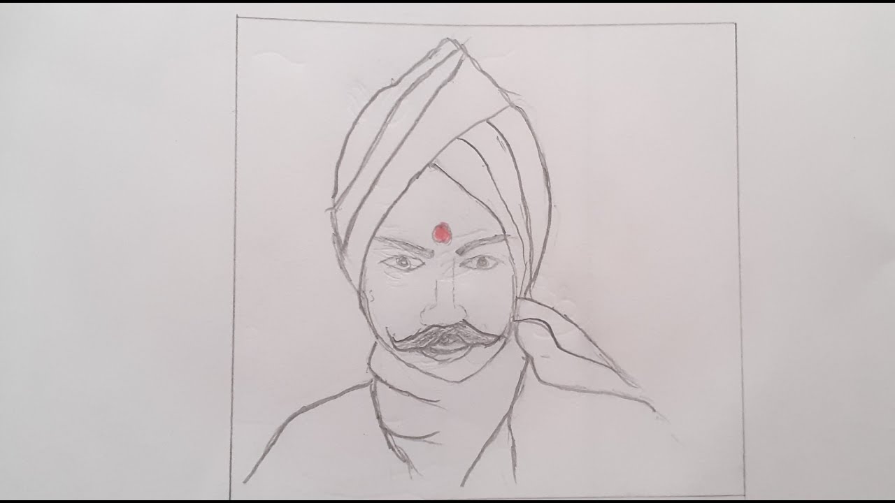 Poet Bharathiyar | Freedom fighter |Easy drawing @SaiArts2014 - YouTube